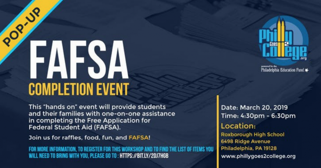 FAFSA Completion “POP UP” Event - Academies at Roxborough